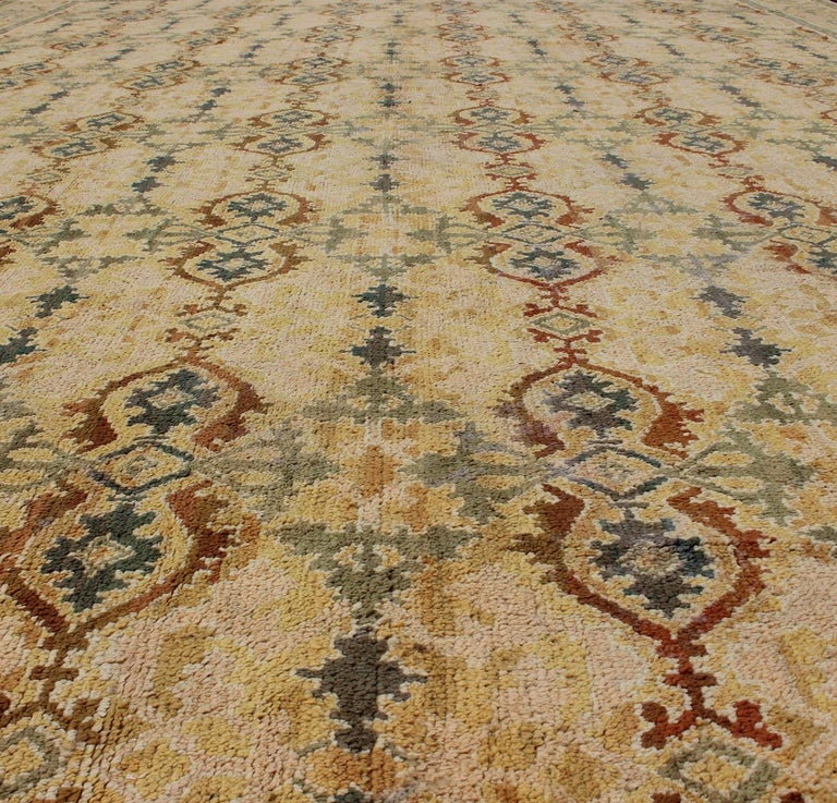 Grandiose Spanish Rug in Gold, Yellow, Green and Raffia Colors For Sale ...