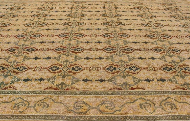 Grandiose Spanish Rug in Gold, Yellow, Green and Raffia Colors For Sale ...