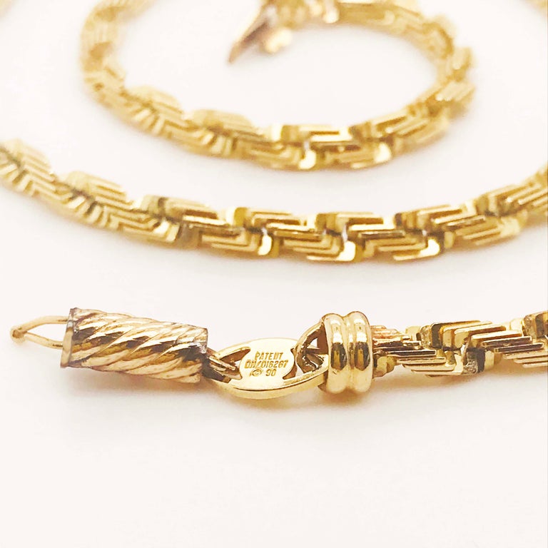 Grando Rope Chain, Custom Diamond Cut, 14 Karat Yellow Gold, 21.8 GM ...