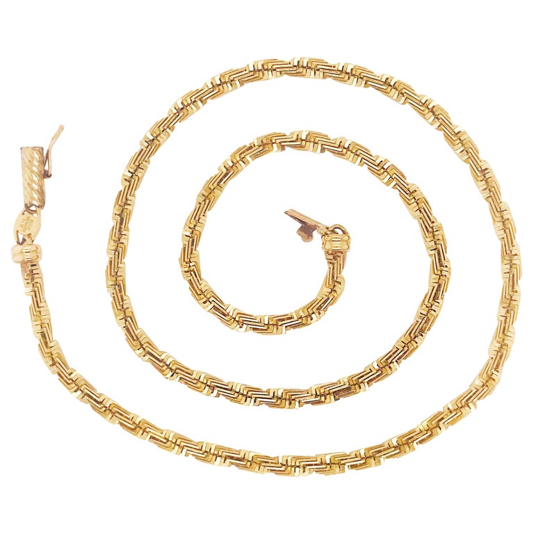 Grando Rope Chain, Custom Diamond Cut, 14 Karat Yellow Gold, 21.8 GM ...