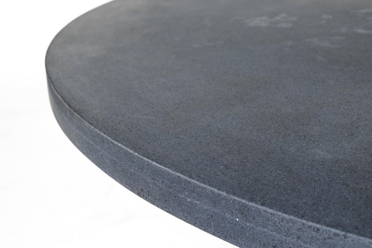 Granite Honed Circular Table Top with Custom Steel Base at 1stDibs ...