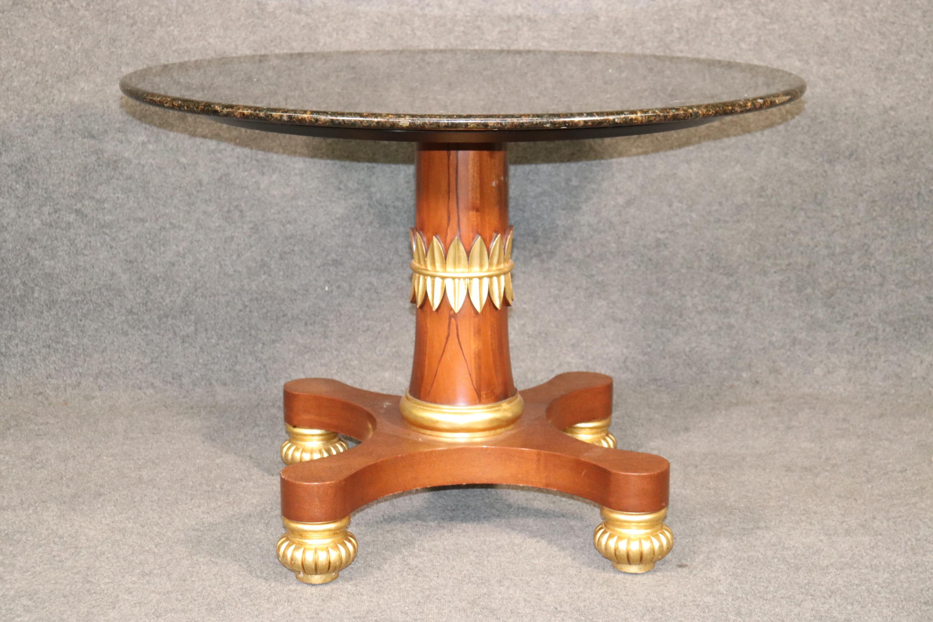 Granite Top Regency Style Center Table Kitchen Dining Table at 1stDibs ...
