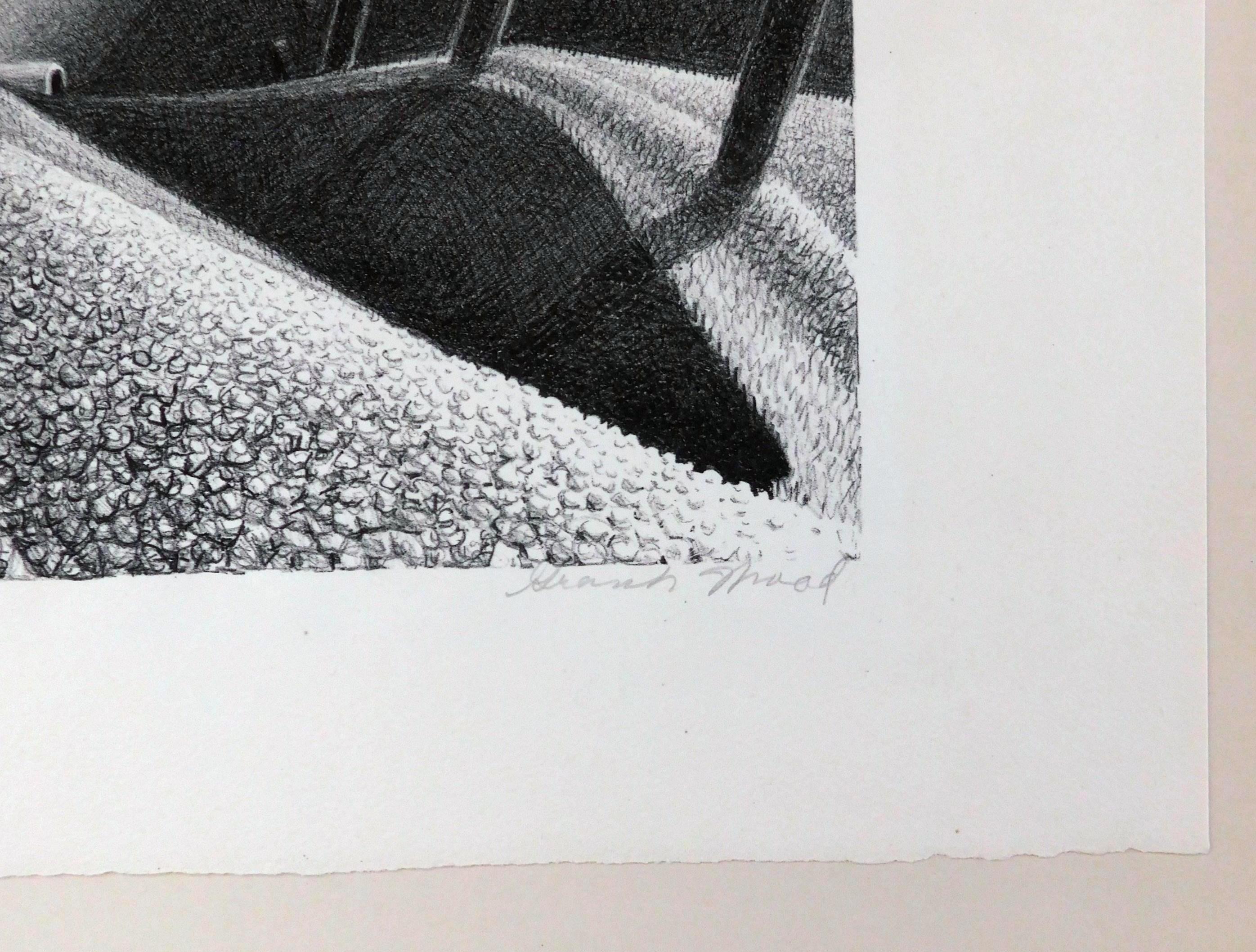 Grant Wood Original Stone Lithograph, 1941, "March" For Sale at 1stDibs ...