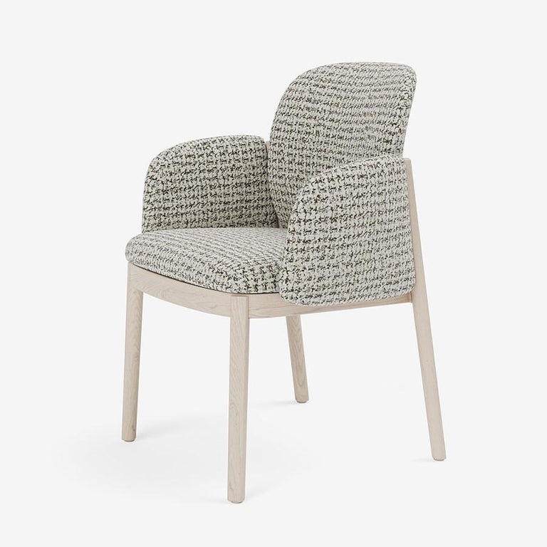 Granville Bridge Armchair in Ivory Ultra Matte Lacquered Oak Client Own ...
