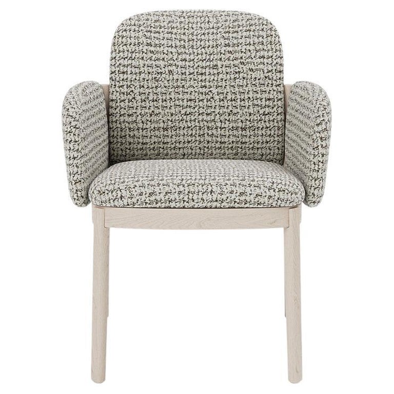 Granville Bridge Armchair in Ivory Ultra Matte Lacquered Oak Client Own ...