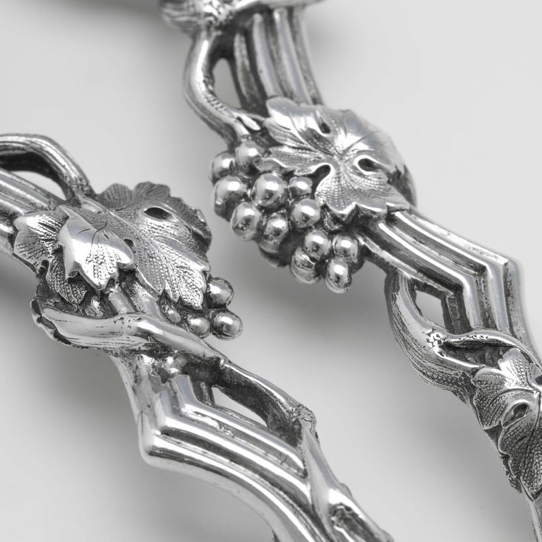 'Grape and Vine' Antique Sterling Silver Pair of Grape Shears 1850 ...