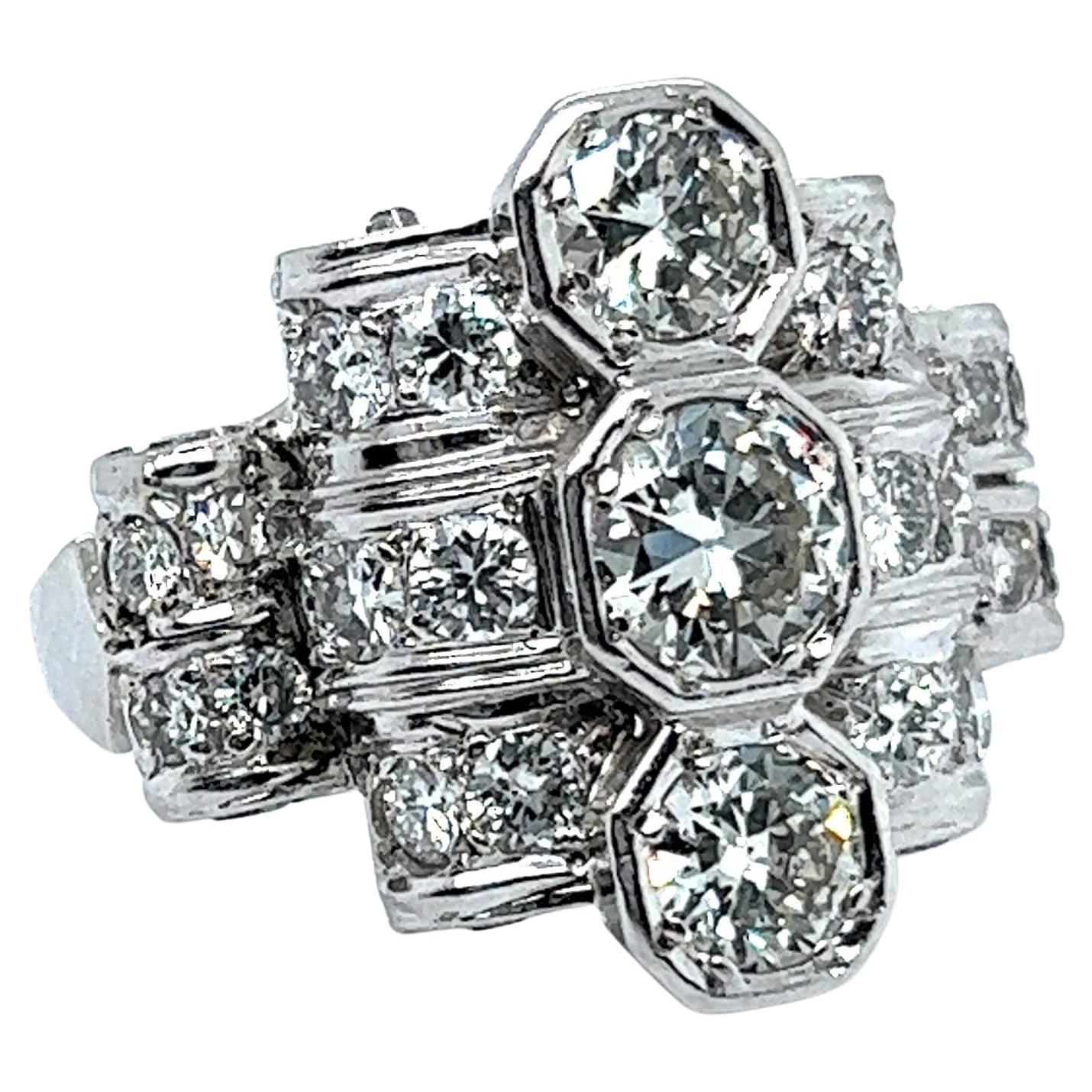 Sparkling Diamond Ring in 18 Karat Yellow Gold For Sale at 1stDibs ...