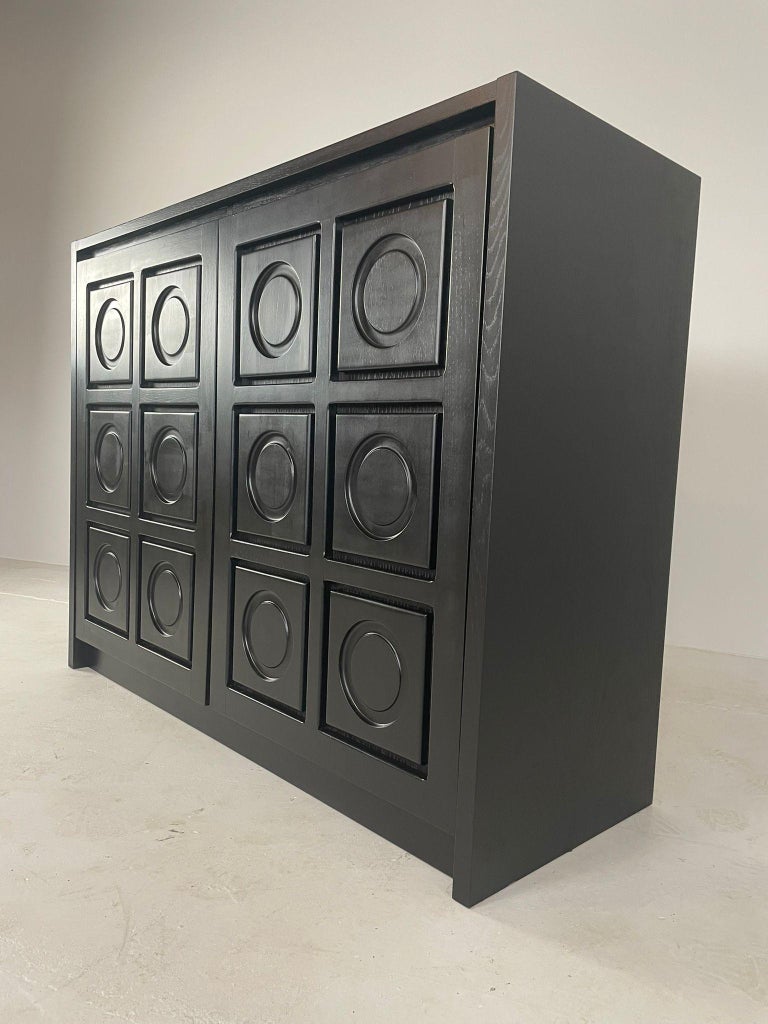 Graphical Brutalist Set of 3 Cabinets, 1980s For Sale at 1stDibs