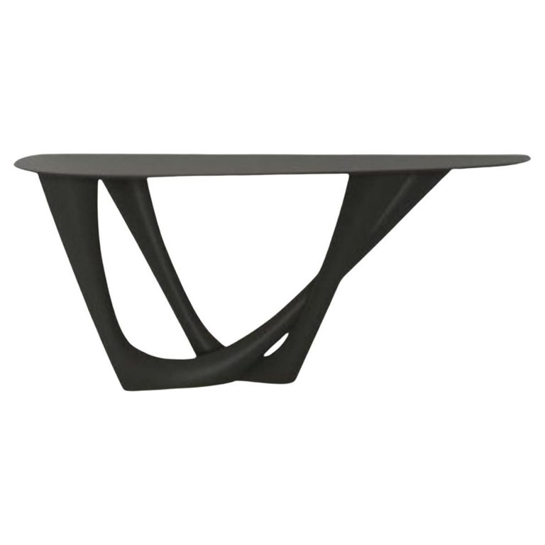 Graphite G-Console Duo Steel Base and Top by Zieta For Sale at 1stDibs