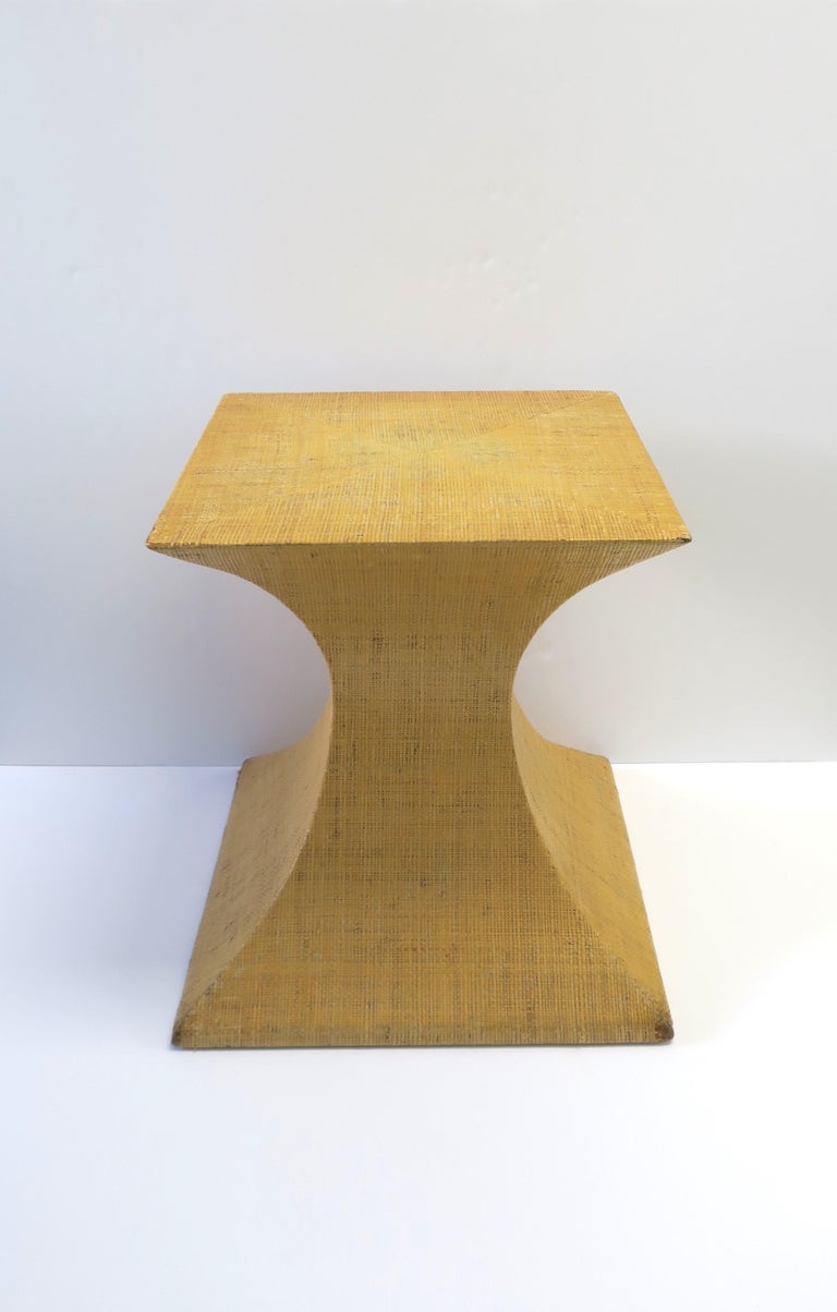 Grasscloth End or Side Table For Sale at 1stDibs