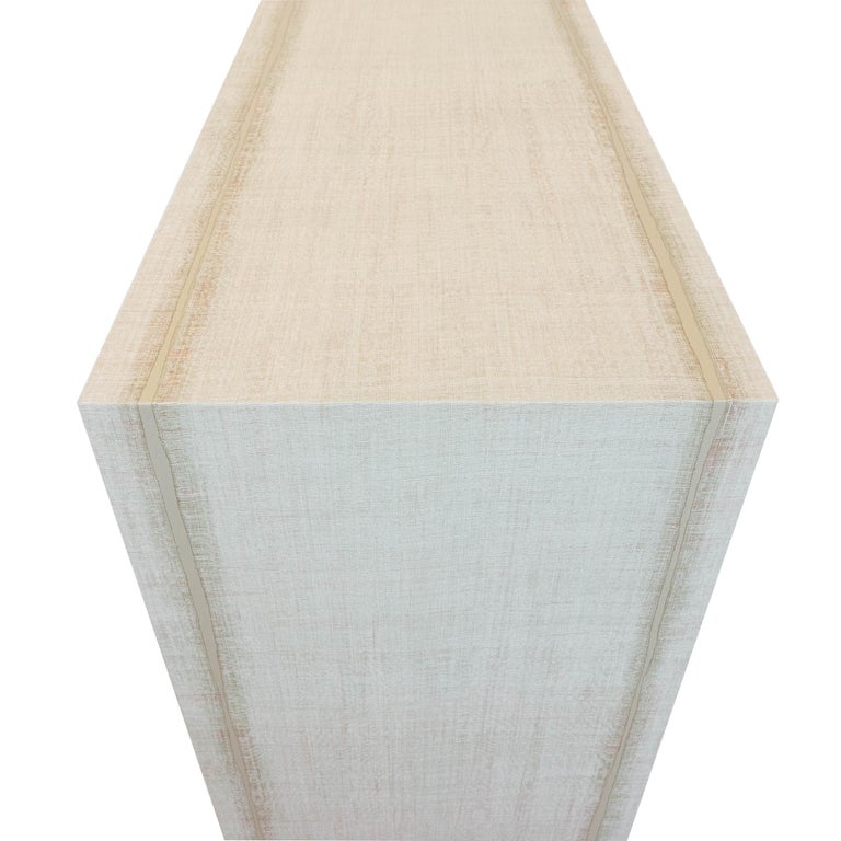 Grasscloth Waterfall Table For Sale at 1stDibs