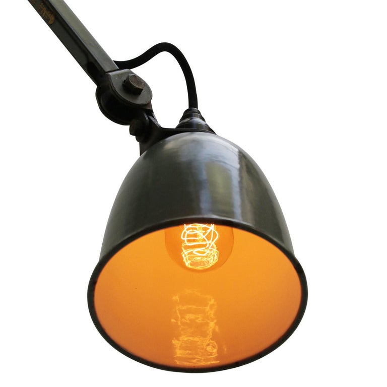 Grey 3-Arm Metal Vintage Industrial Machinist Work Wall Light by EDL at ...