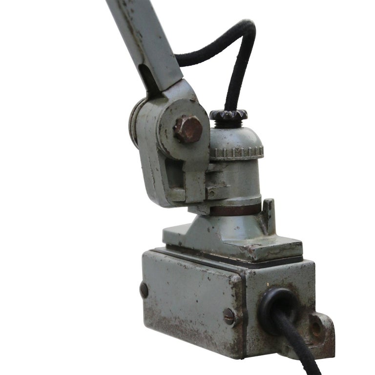 Grey 3-Arm Metal Vintage Industrial Machinist Work Wall Light by EDL at ...