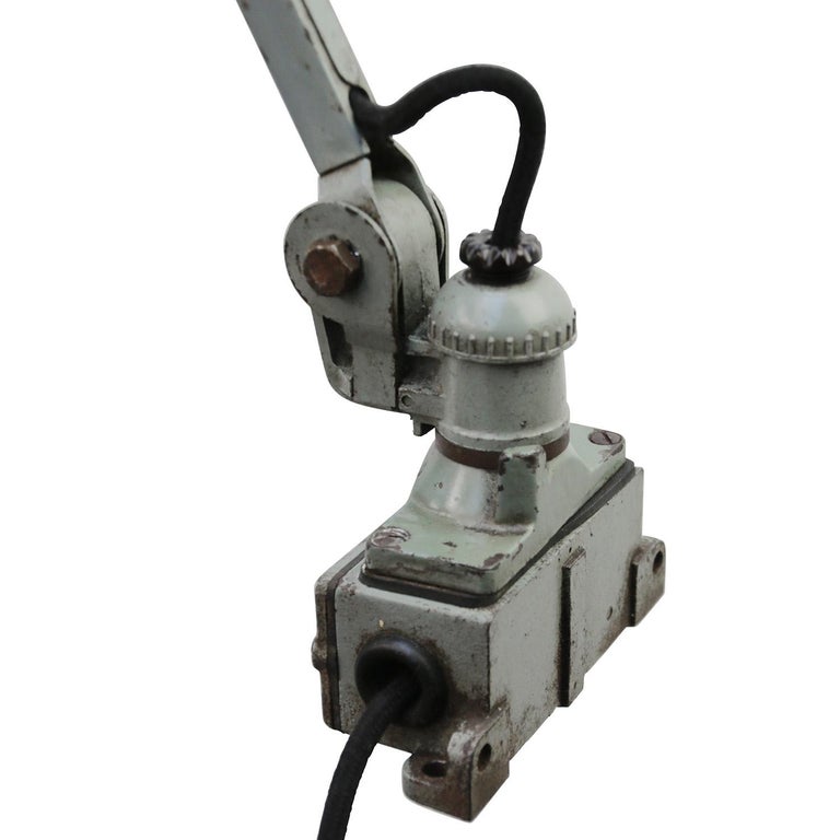 Grey 3-Arm Metal Vintage Industrial Machinist Work Wall Light by EDL at ...