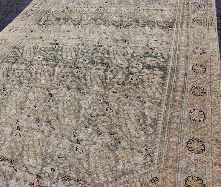 Gray and Earth Tones Paisley Design Gallery Malayer Rug with Paisley ...