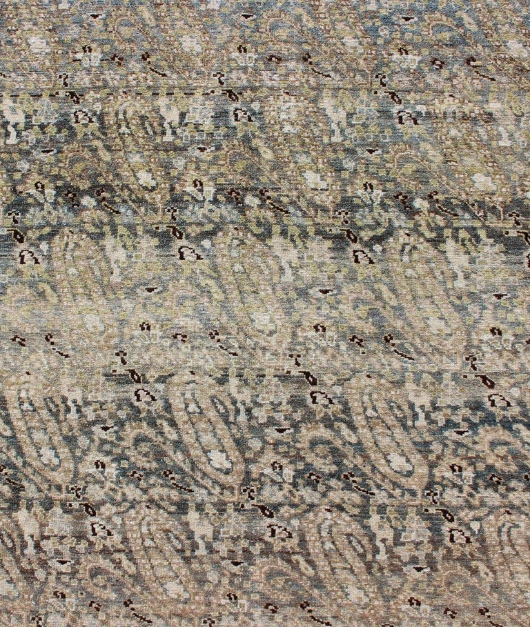 Gray and Earth Tones Paisley Design Gallery Malayer Rug with Paisley ...