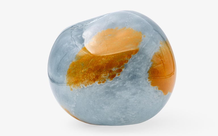 Gray and Mustard Color Amorphous Blown Glass Vase No:1 For Sale at 1stDibs