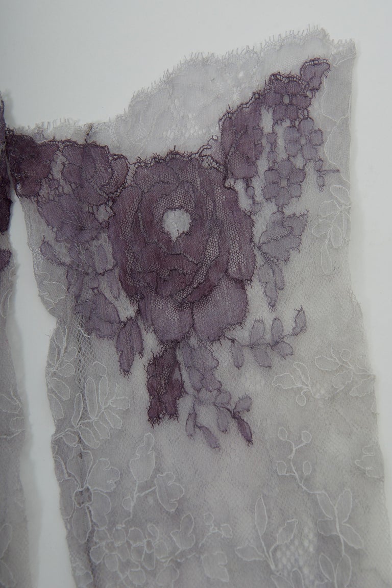 Gray and Purple Long Lace Gloves at 1stDibs | purple lace gloves, grey ...
