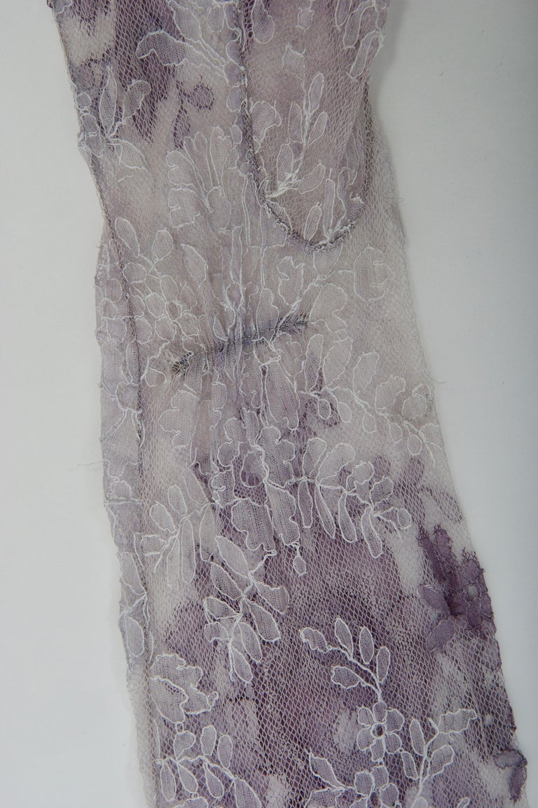 Gray and Purple Long Lace Gloves at 1stDibs | purple lace gloves, grey ...