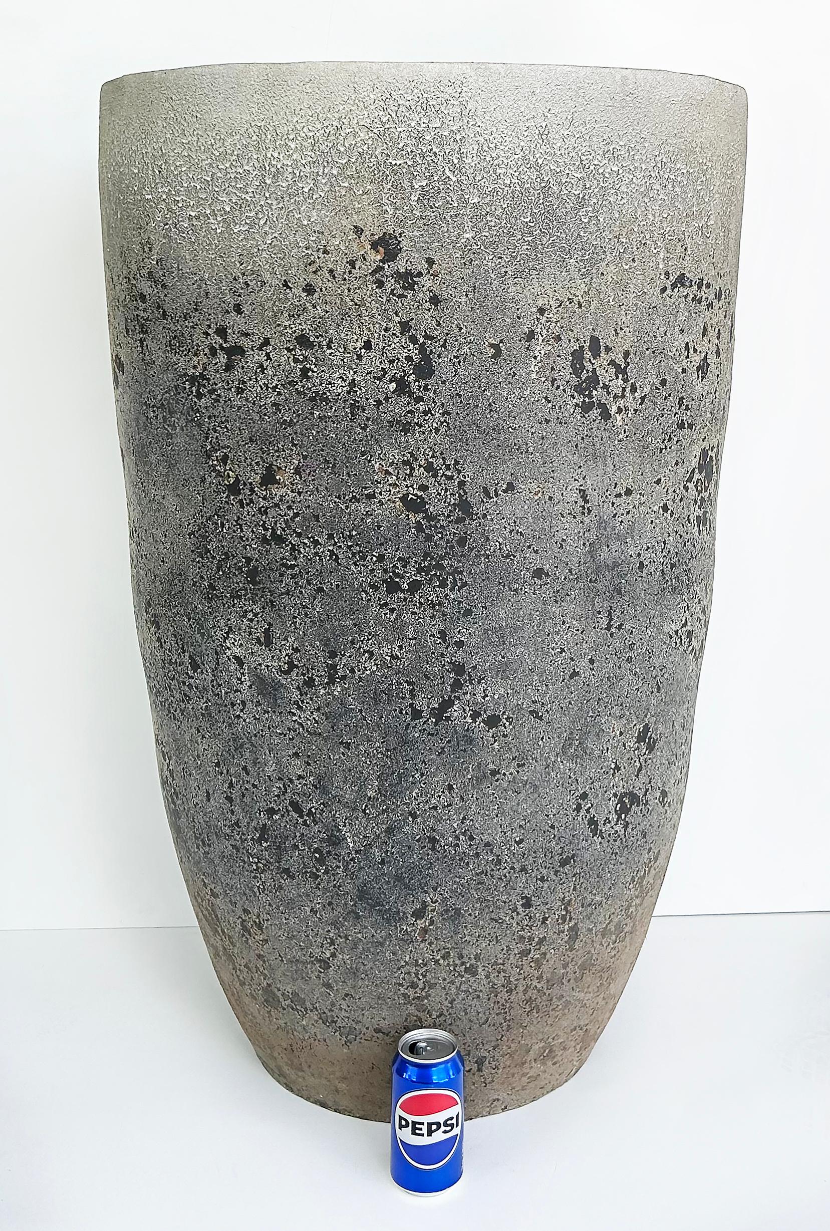 Gray Balinese Terracotta Antique Planters, Two Available For Sale at ...