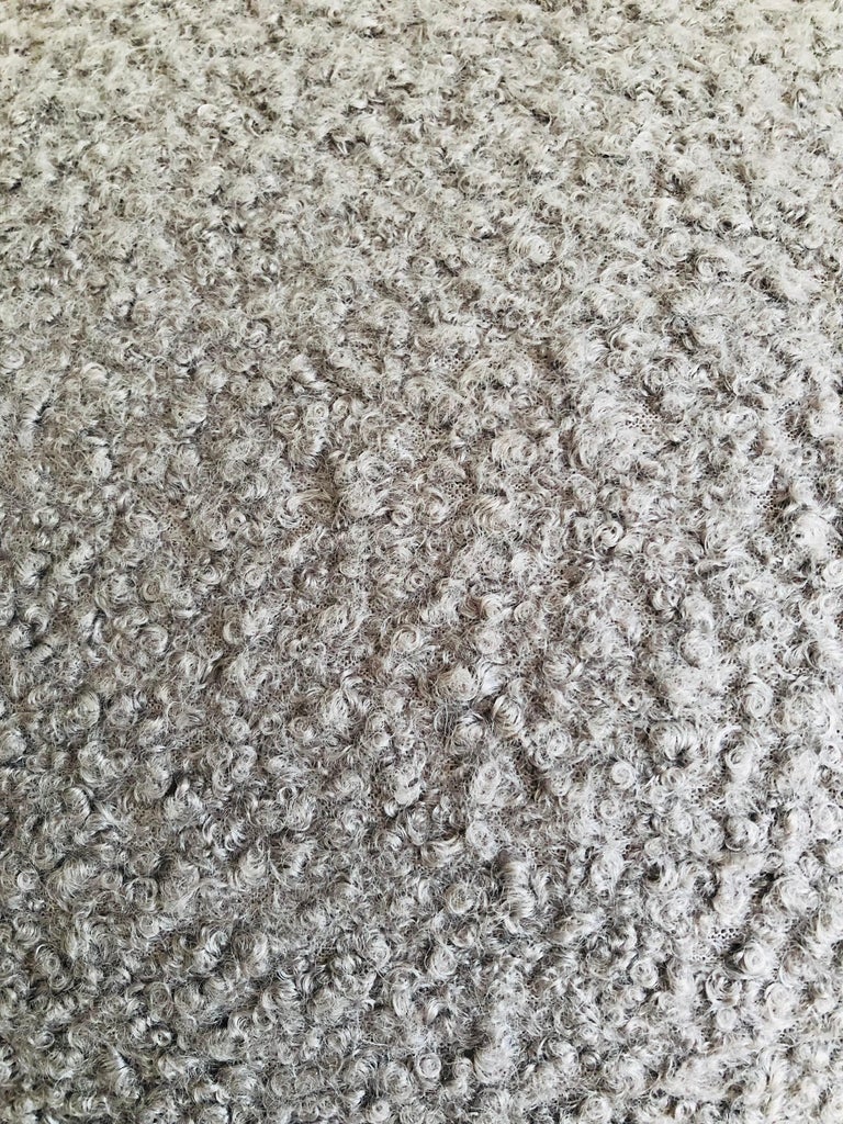 Grey Boucle Mushroom Ottoman at 1stDibs | grey boucle ottoman