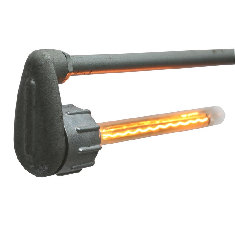 Gray Cast Aluminum Vintage Industrial Tube Light at 1stDibs