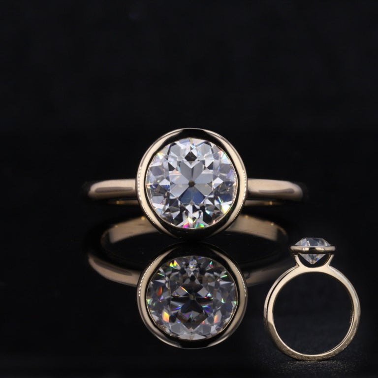 Customizable Gray Diamond Engagement Ring Gray Diamonds Vintage 18k ...