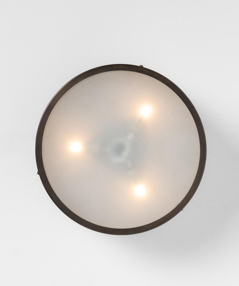 Cream Metal and Satin Glass Ceiling Mount, Made in Italy For Sale at ...