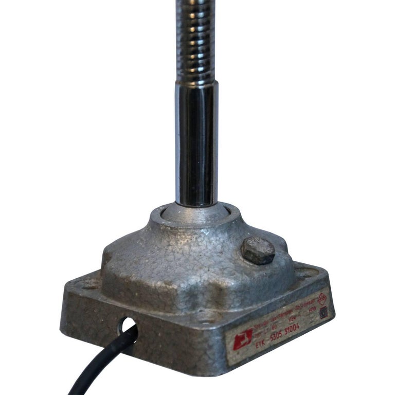 Gray Metal Goose Neck Work Table Light Wall Light Scone For Sale at 1stDibs