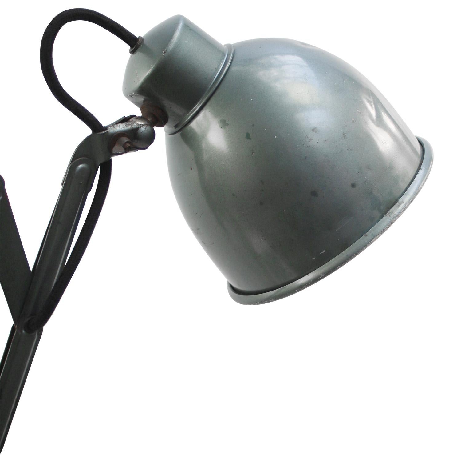 Gray Metal Vintage Industrial Scissor Scone Wall Light For Sale at 1stDibs