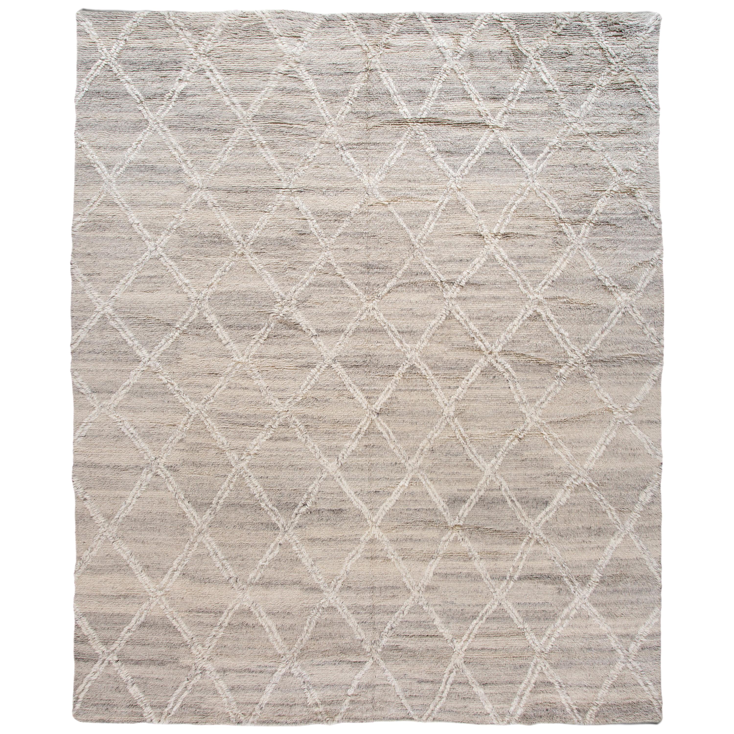 Modern Moroccan-Style Rug, 9' x 12' For Sale at 1stDibs