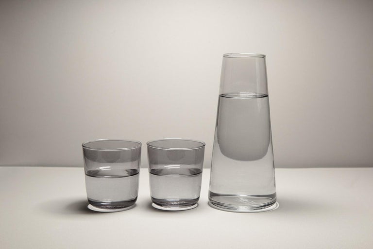 Grayscale - Elegant Shades of Gray Glass and Carafe Set by OJEAM STUDIO ...