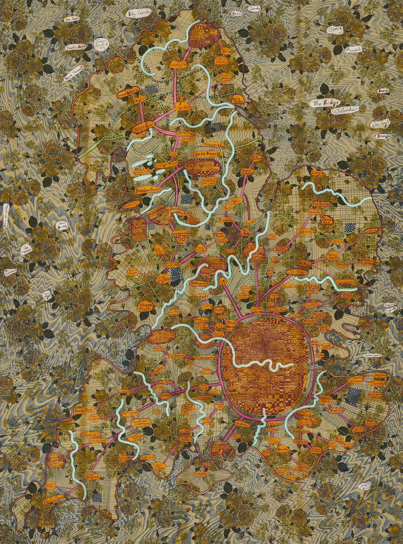 Grayson Perry - Marriage Flag -- Embroidery, Tapestry, Contemporary Art ...