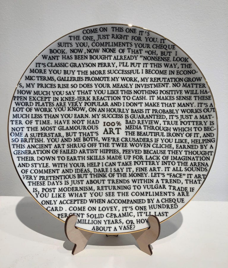 Grayson Perry - 100% Art Plate For Sale at 1stDibs