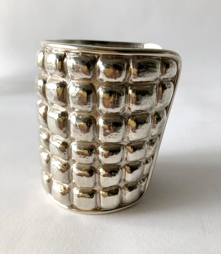 Graziella Laffi Sterling Silver Peruvian Modern Repousse Handmade Cuff ...