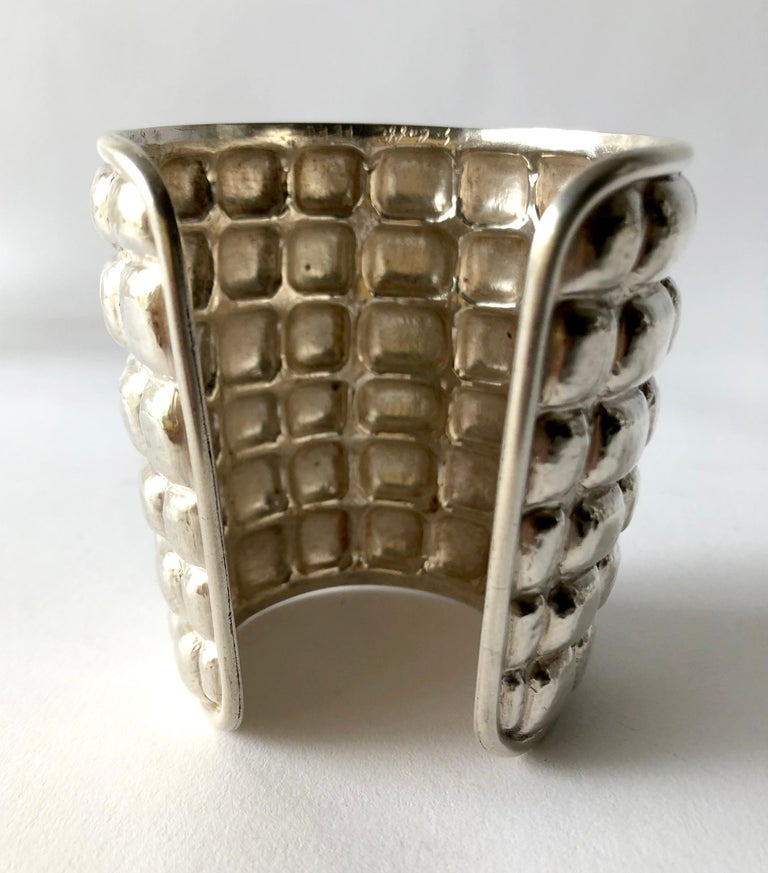 Graziella Laffi Sterling Silver Peruvian Modern Repousse Handmade Cuff ...