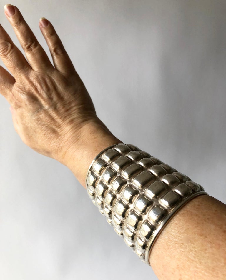 Graziella Laffi Sterling Silver Peruvian Modern Repousse Handmade Cuff ...