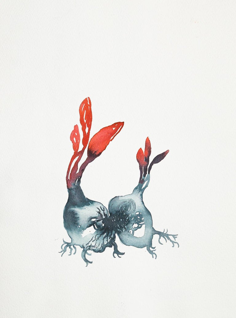Grazyna Rigall - Spring - Contemporary figurative Plants Ink Painting ...