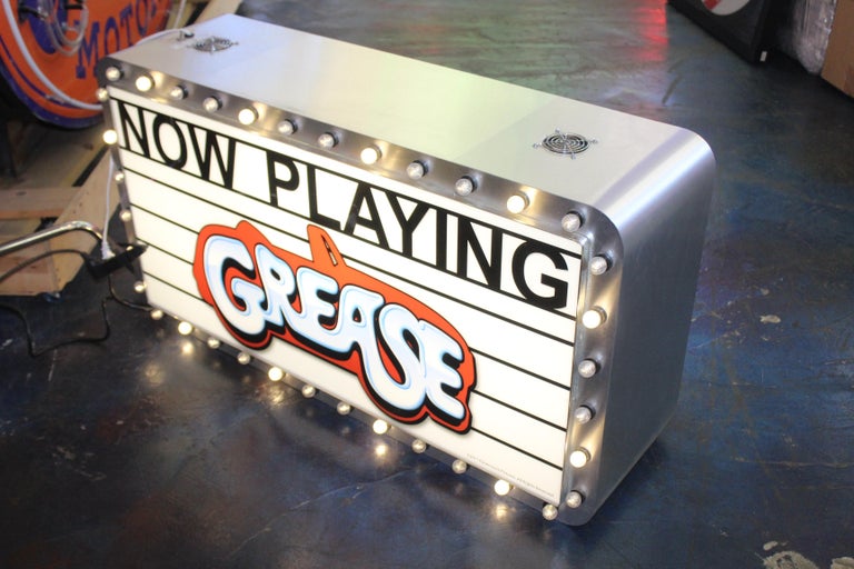 Grease Marquee Double Sided Light Up Sign For Sale at 1stdibs