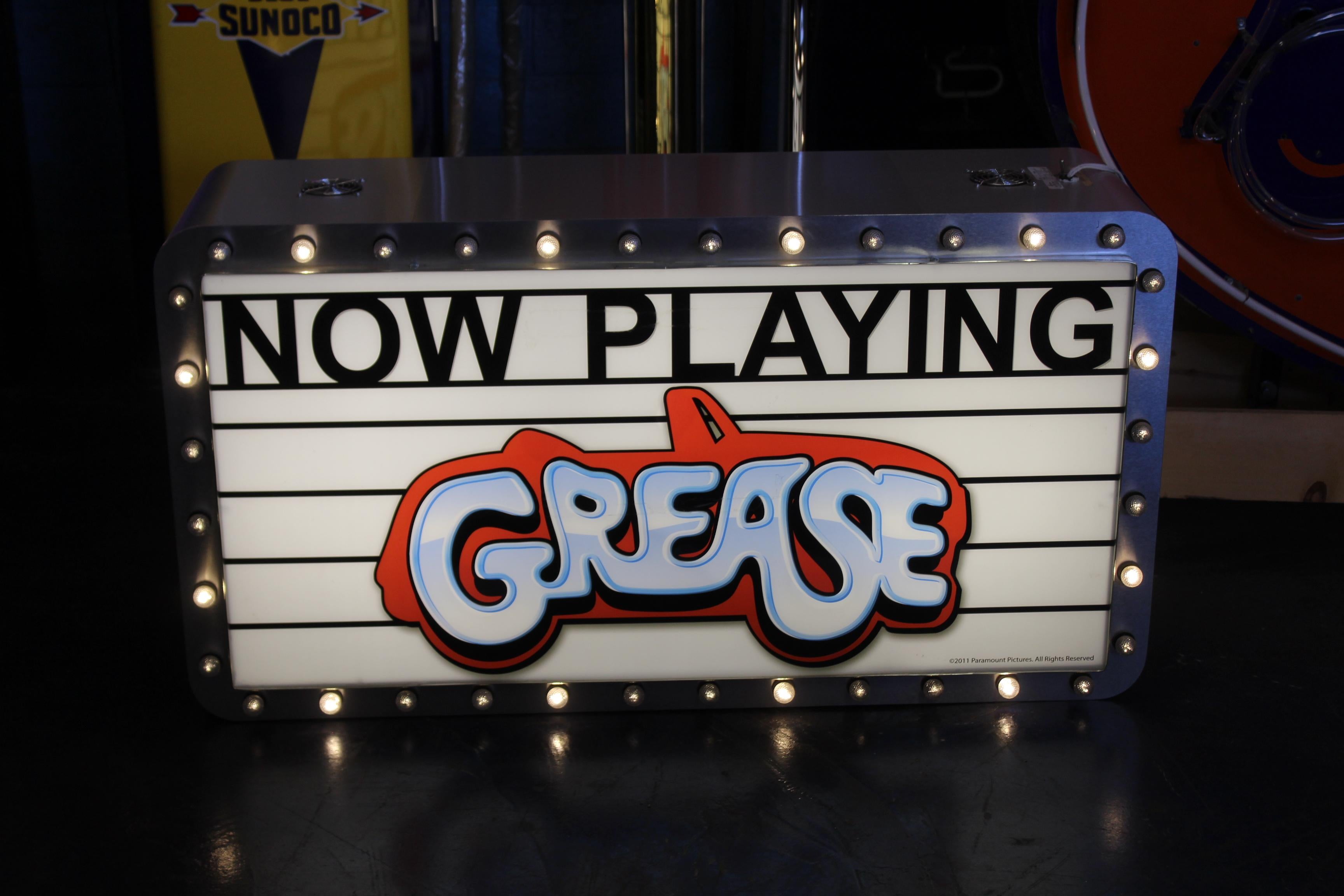 Grease Marquee Double Sided Light Up Sign For Sale at 1stDibs