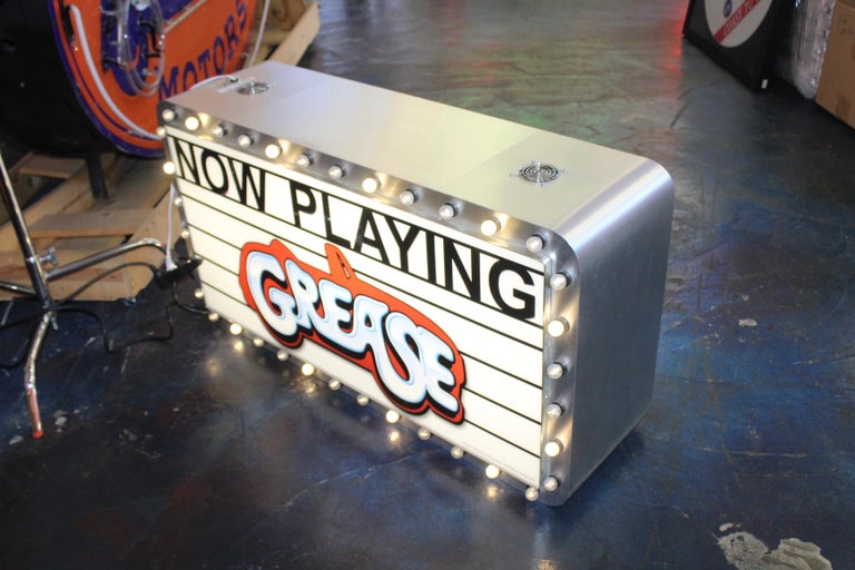 Grease Marquee Double Sided Light Up Sign For Sale at 1stdibs