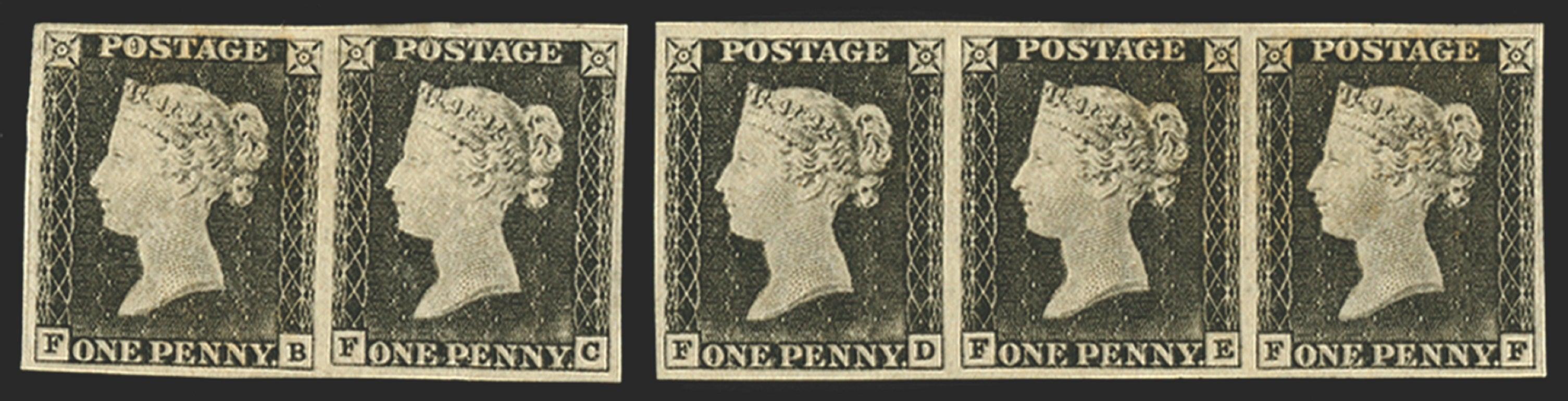 Great Britain 1840 1d Grey Black Plate 1a, Sg3 Antique Postage Stamps ...