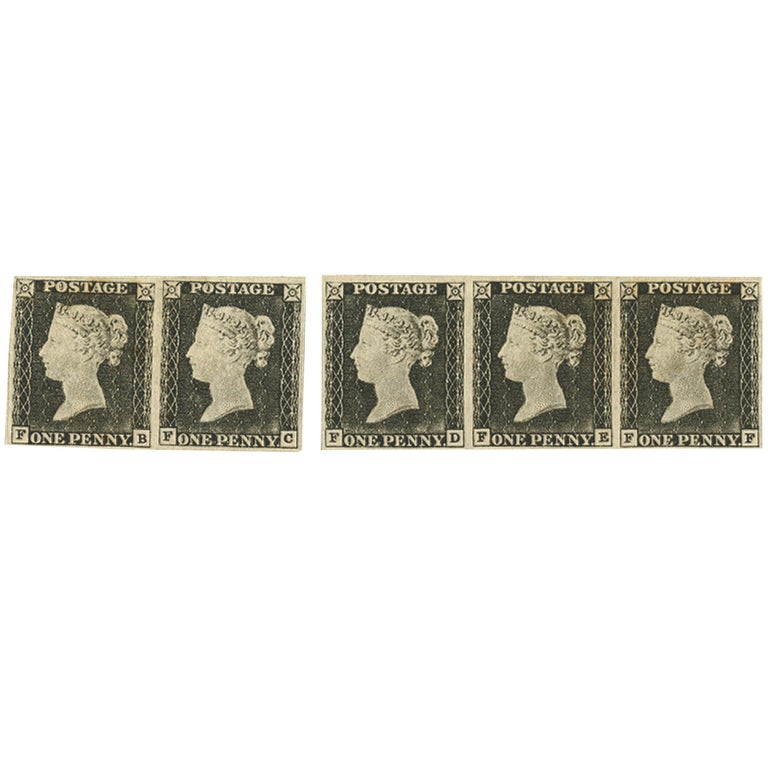 Great Britain 1840 1d Grey Black Plate 1a, Sg3 Antique Postage Stamps ...