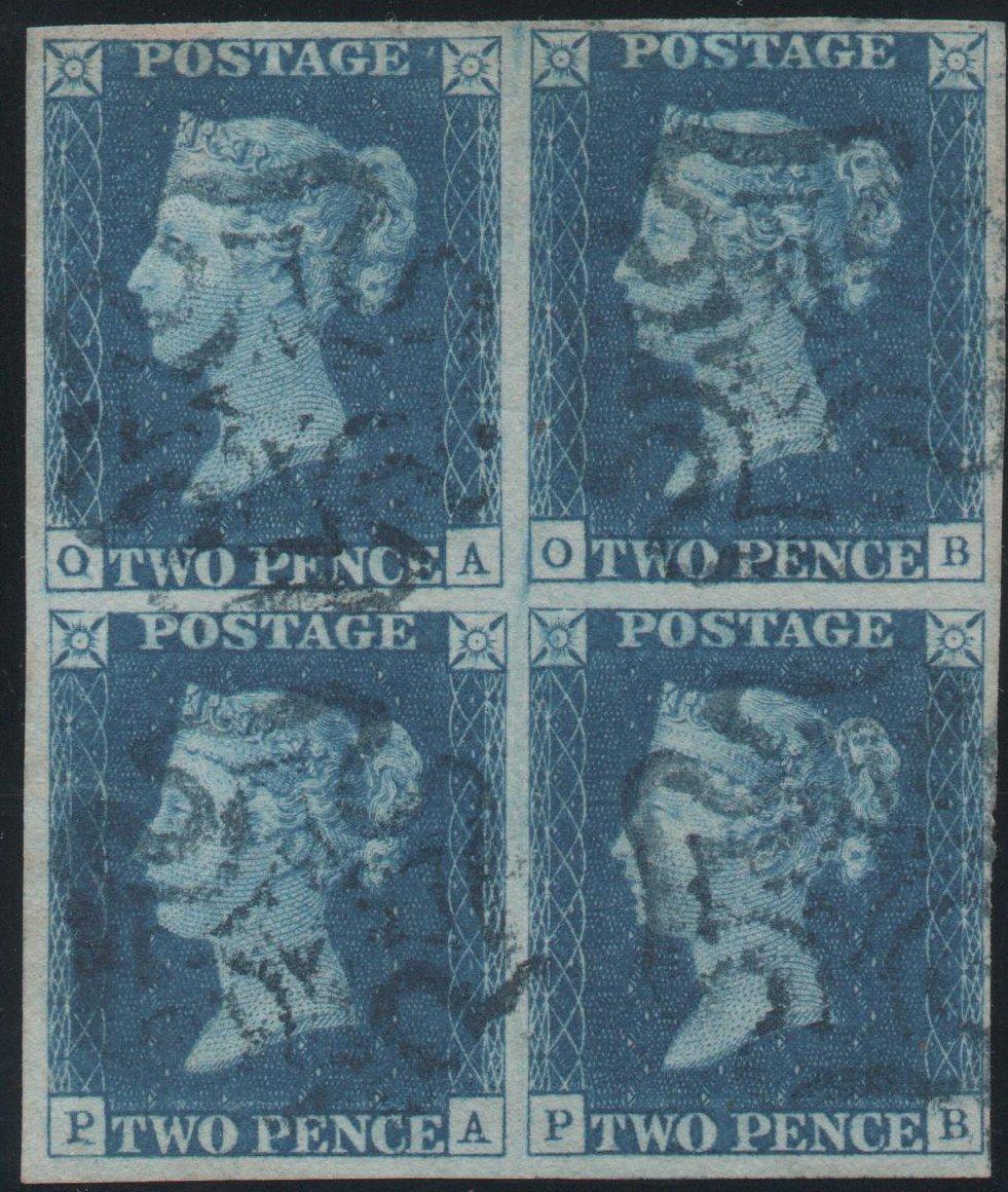 Great Britain 1840 2d, Blue from Plate 2 SG5 Antique Postage Stamps For ...