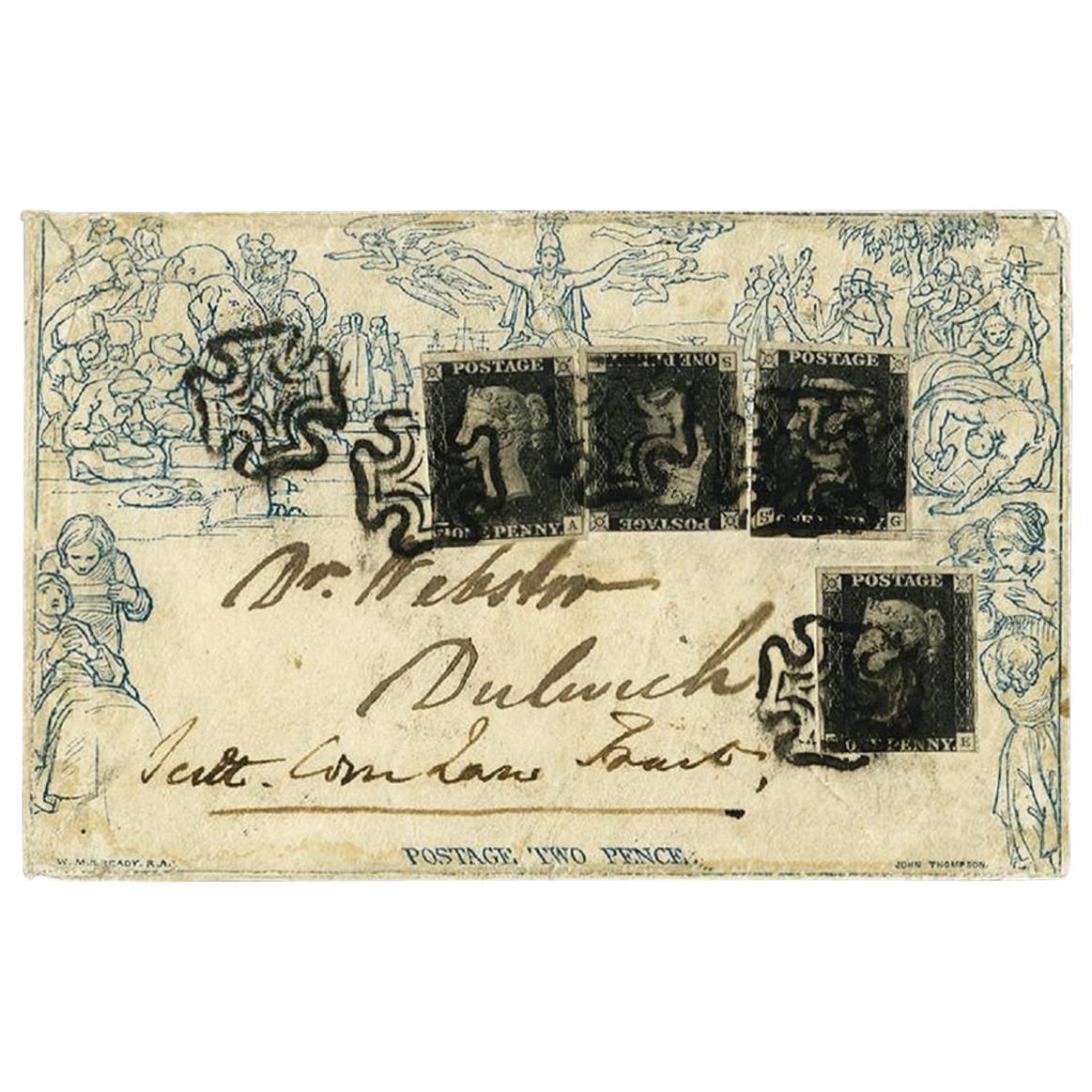 Great Britain 1840 2d, Blue from Plate 2 SG5 Antique Postage Stamps For ...