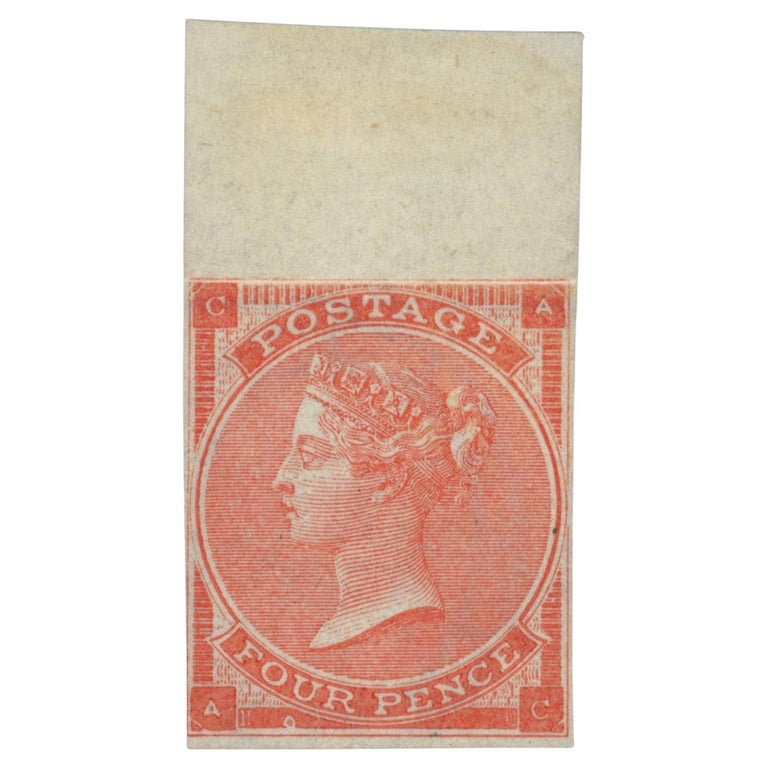 Great Britain 1863 4d bright red, Plate 4 imprimatur, SG81var For Sale ...