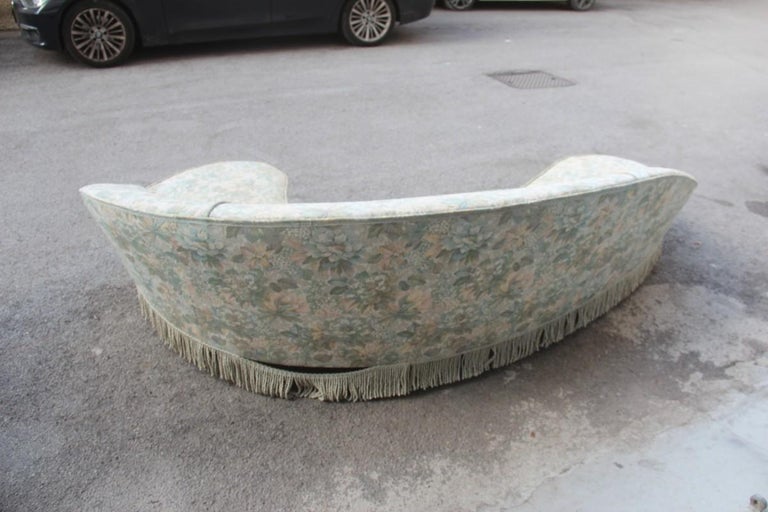 Great Curved Midcentury Boomerang Sofa Design Wood Feet Federico Munari ...