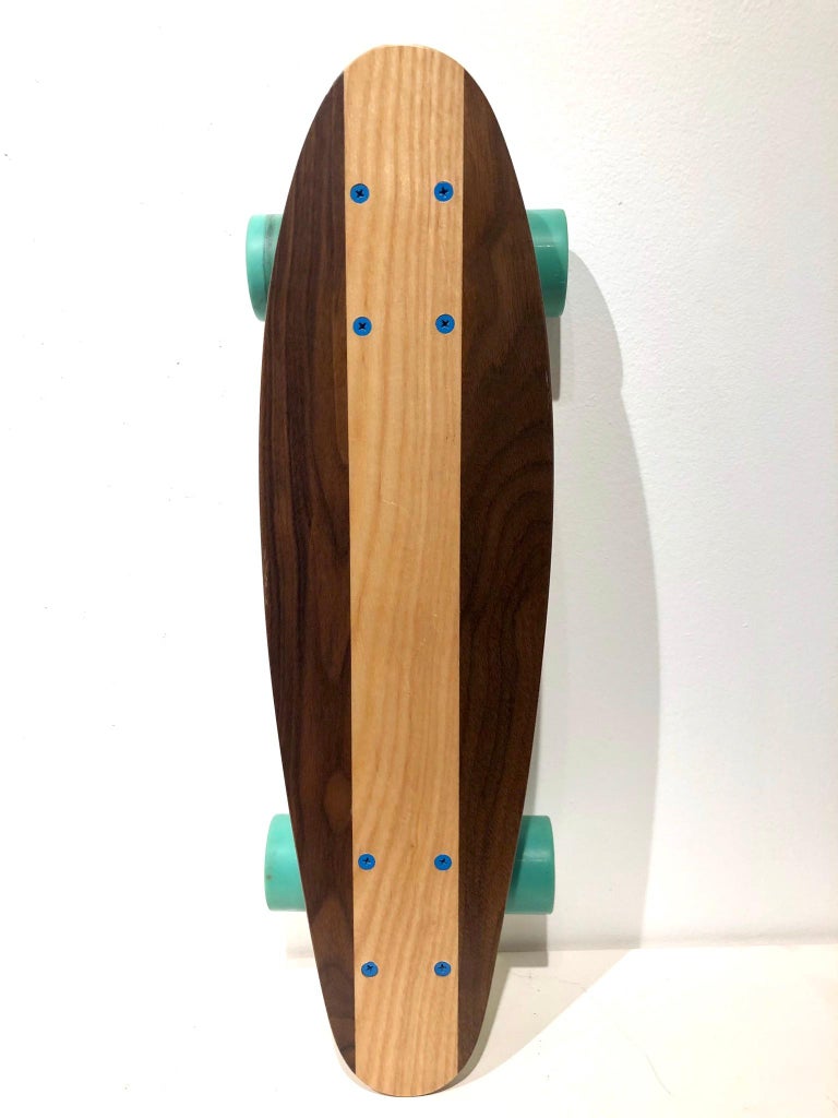 Great Design 1/10 Skateboard in Walnut and Maple by Cuevas at 1stDibs
