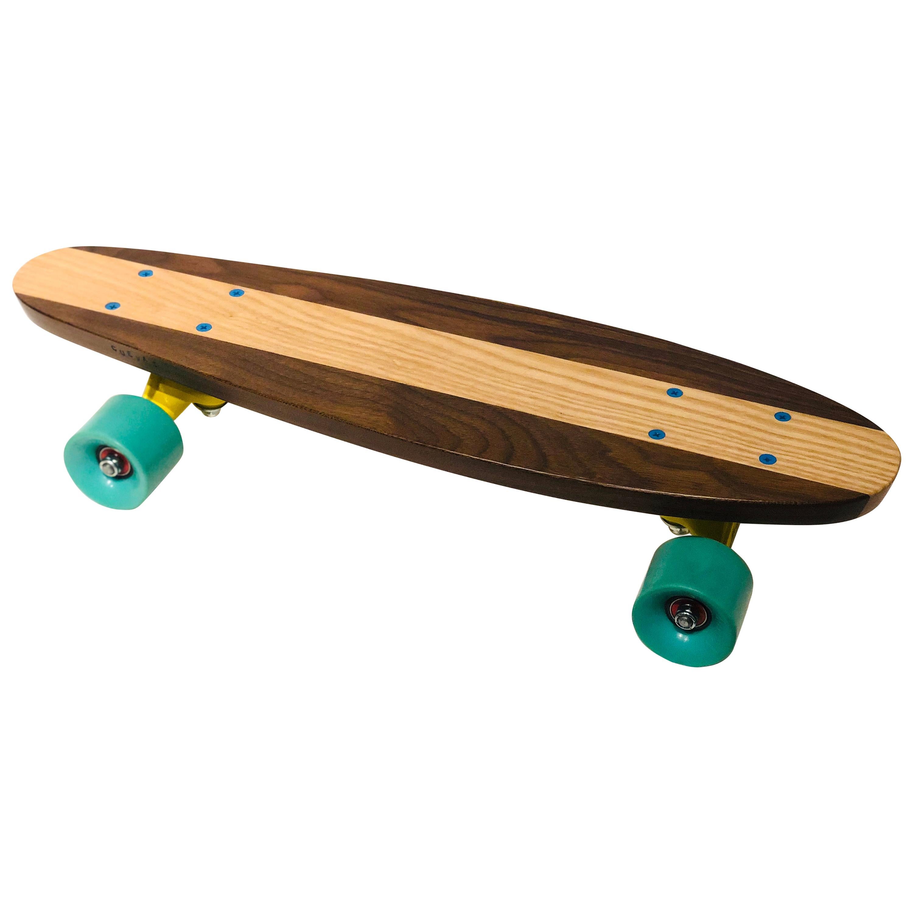 Great Design 1/10 Skateboard in Walnut and Maple by Cuevas at 1stDibs