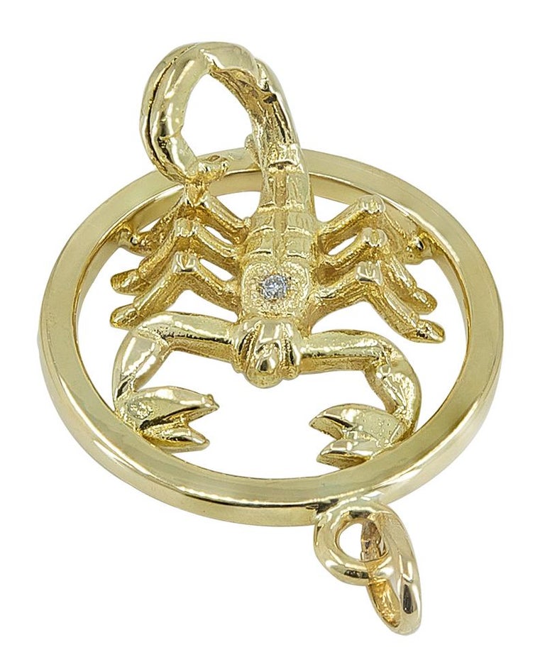 Great Gold and Diamond Scorpio Charm For Sale at 1stDibs